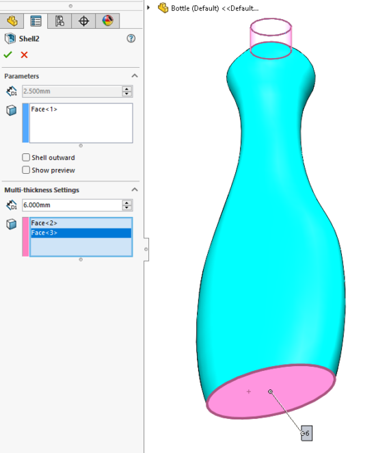 How to: Use the SOLIDWORKS Shell Tool for Different Wall Thicknesses ...