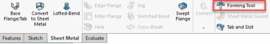 Create Custom Sheet Metal Forming Tools in SOLIDWORKS
