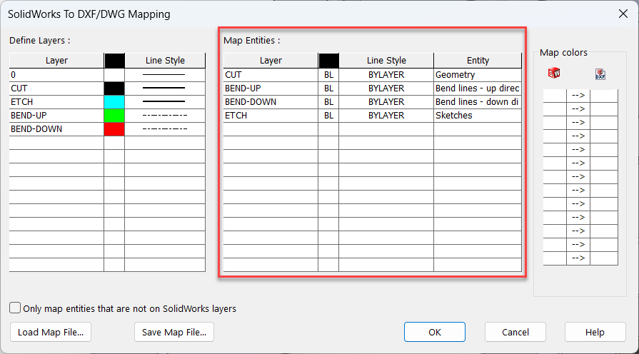 How To Use A Dxf Mapping File With Solidworks Sheet Metal Visiativ
