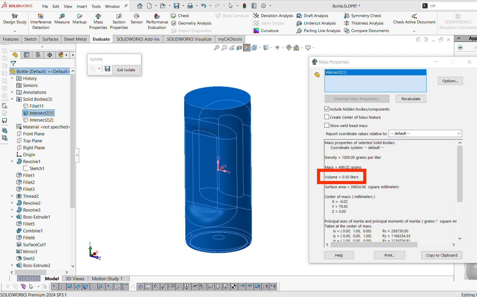 How to: Calculate Internal Volume of SOLIDWORKS Parts - Visiativ