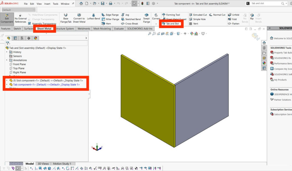 How to: Use Tab and Slot in a SOLIDWORKS Assembly - Visiativ
