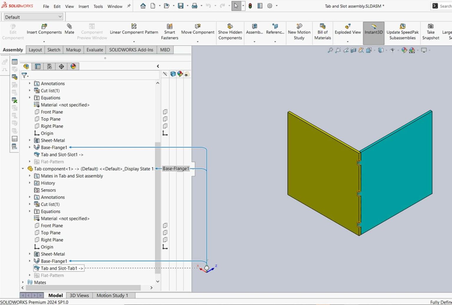 How to: Use Tab and Slot in a SOLIDWORKS Assembly - Visiativ